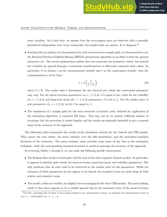 Affine Term-Structure Models Theory And Implementation | PDF