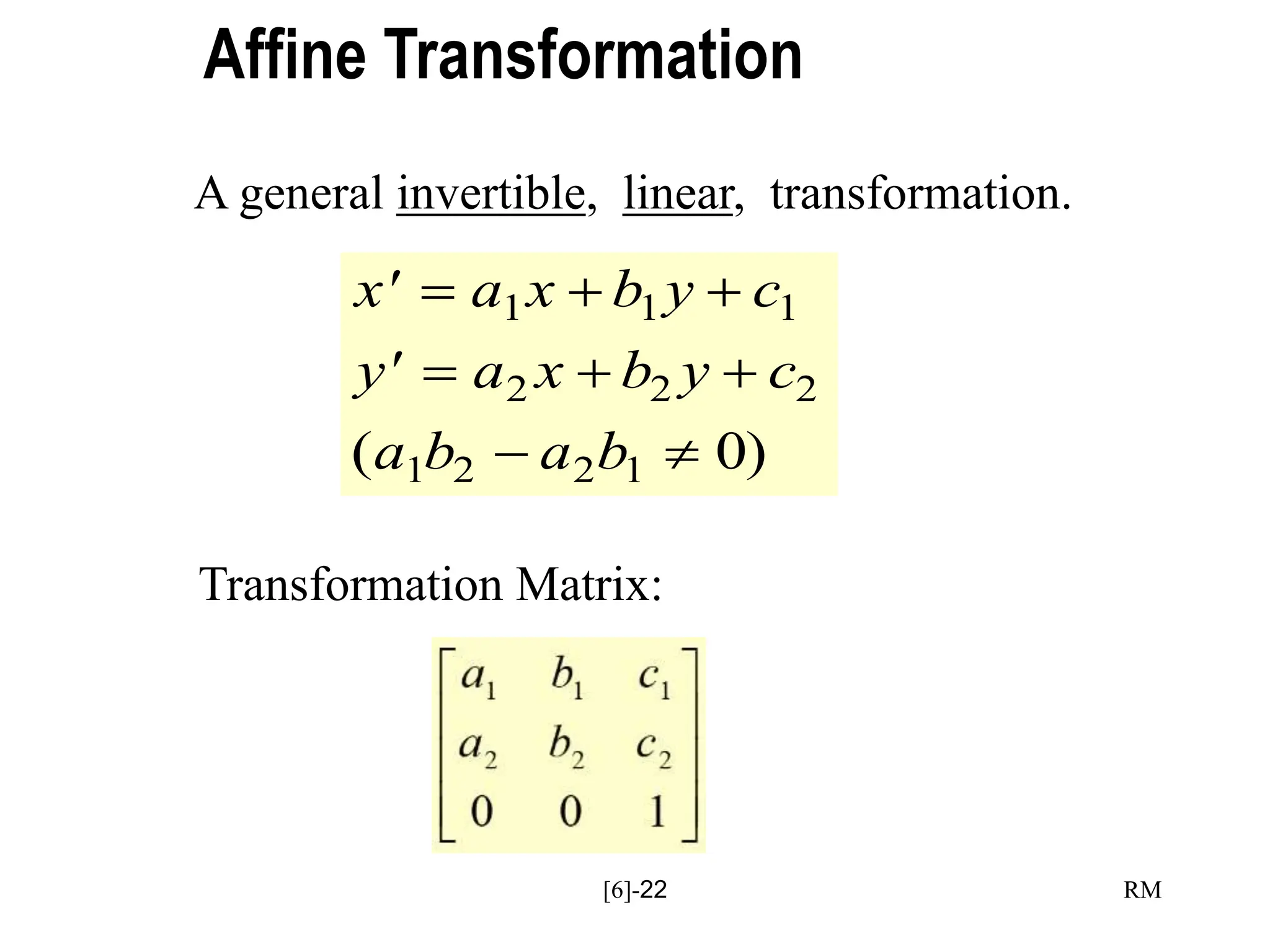 affine transformation for computer graphics | PPT