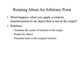 affine transformation for computer graphics | PPT