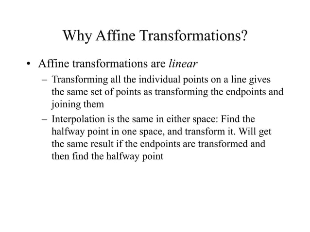 affine transformation for computer graphics | PPT