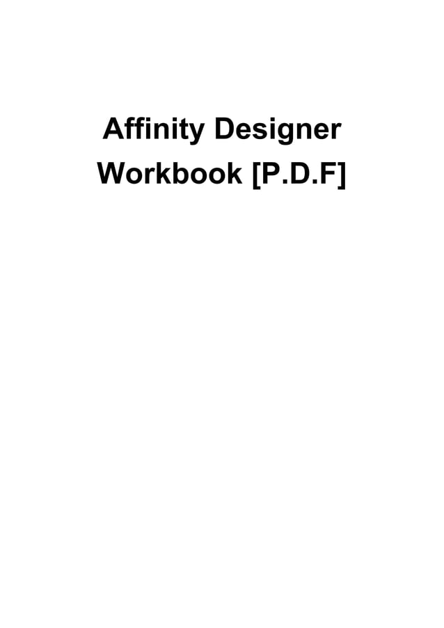 Affinity Designer Workbook [P.D.F] | PDF | Desktop Publishing ...