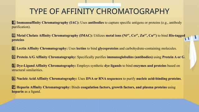 Affinity Chromatography, principal, process, application.pptx