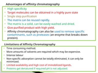 Affinity chromatography Introduction Theory Instrumentation ...