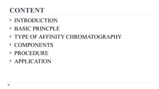 Affinity chromatography techniques .ppt