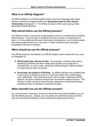 Affinity Diagram | PDF