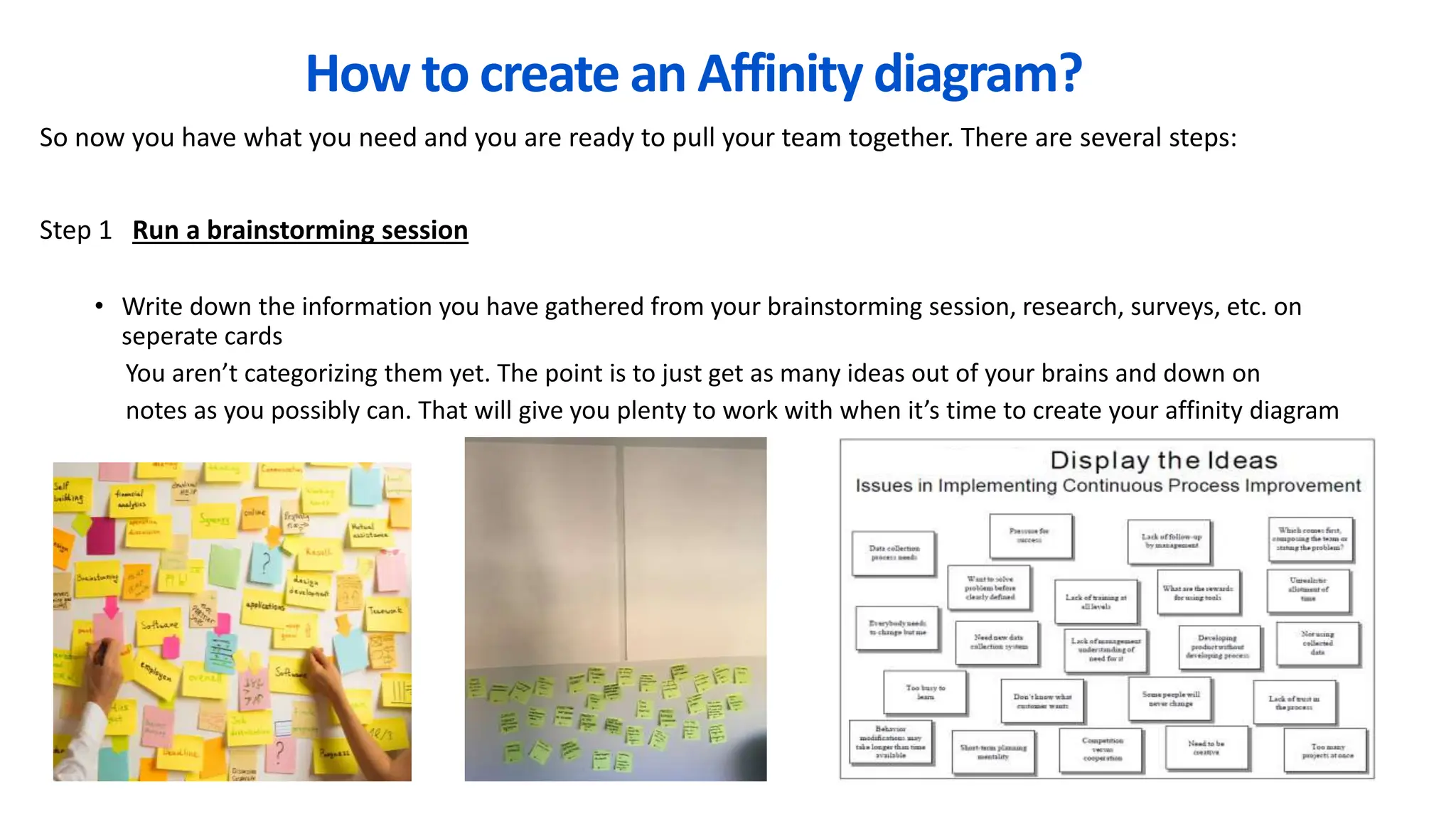 Affinity Diagram _ Talks about method to resolve problems | PPT