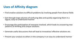 Affinity Diagram _ Talks about method to resolve problems | PPT