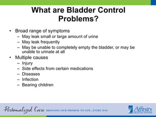 Taking Control of Urinary Incontinence | PPT