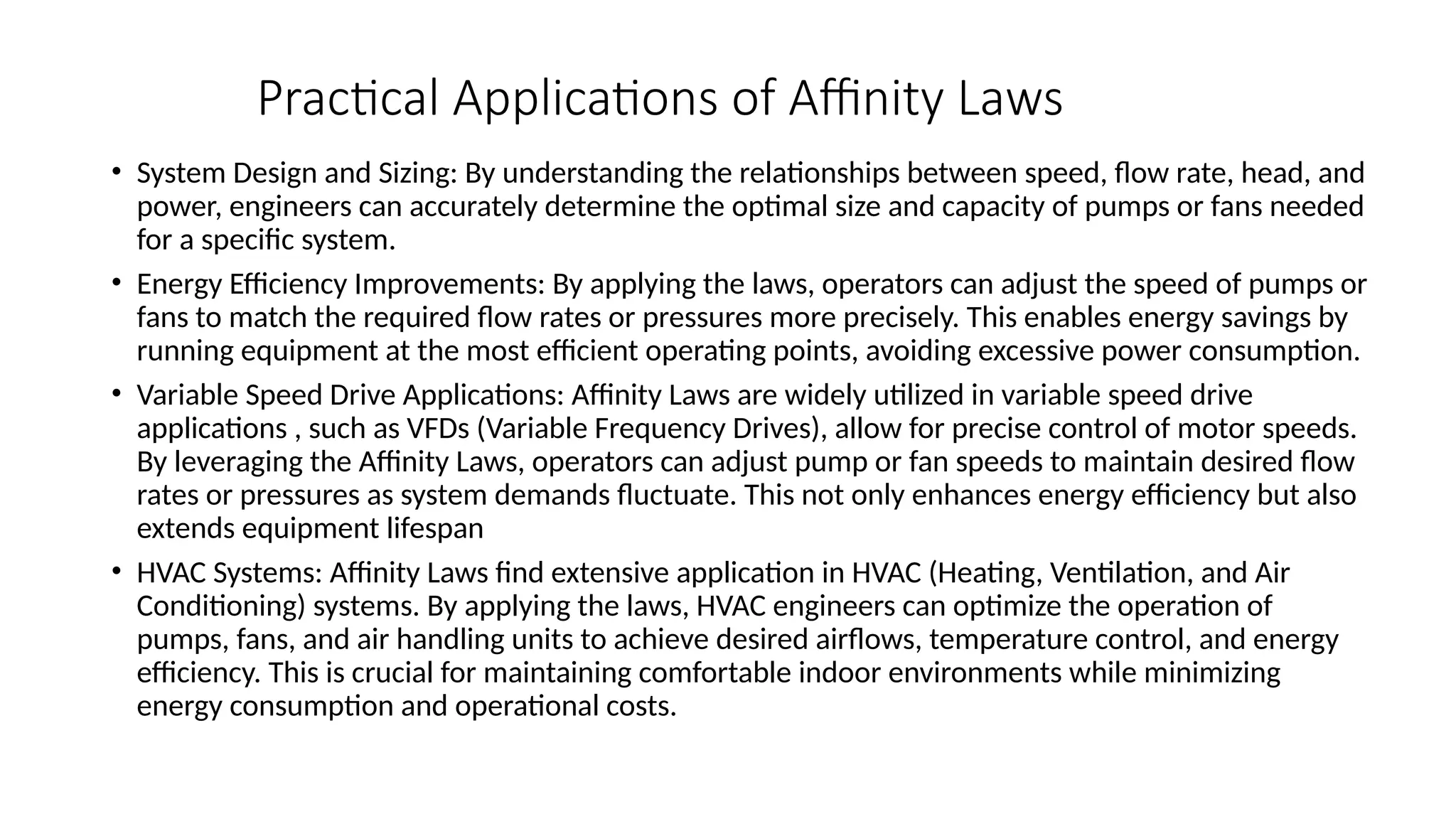 Affinity Laws for Fans & Pumps Presentation | PPTX
