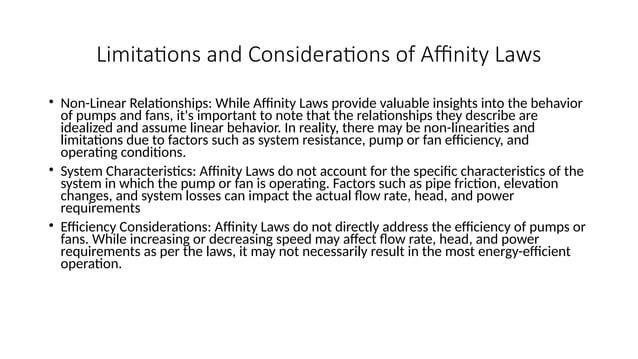 Affinity Laws for Fans & Pumps Presentation | PPT