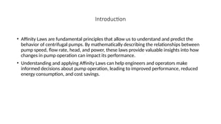 Affinity Laws for Fans & Pumps Presentation | PPTX | Technology & Computing