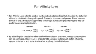 Affinity Laws for Fans & Pumps Presentation | PPTX | Technology & Computing