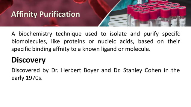 Affinity purification and mass spectrophotometry | PPTX