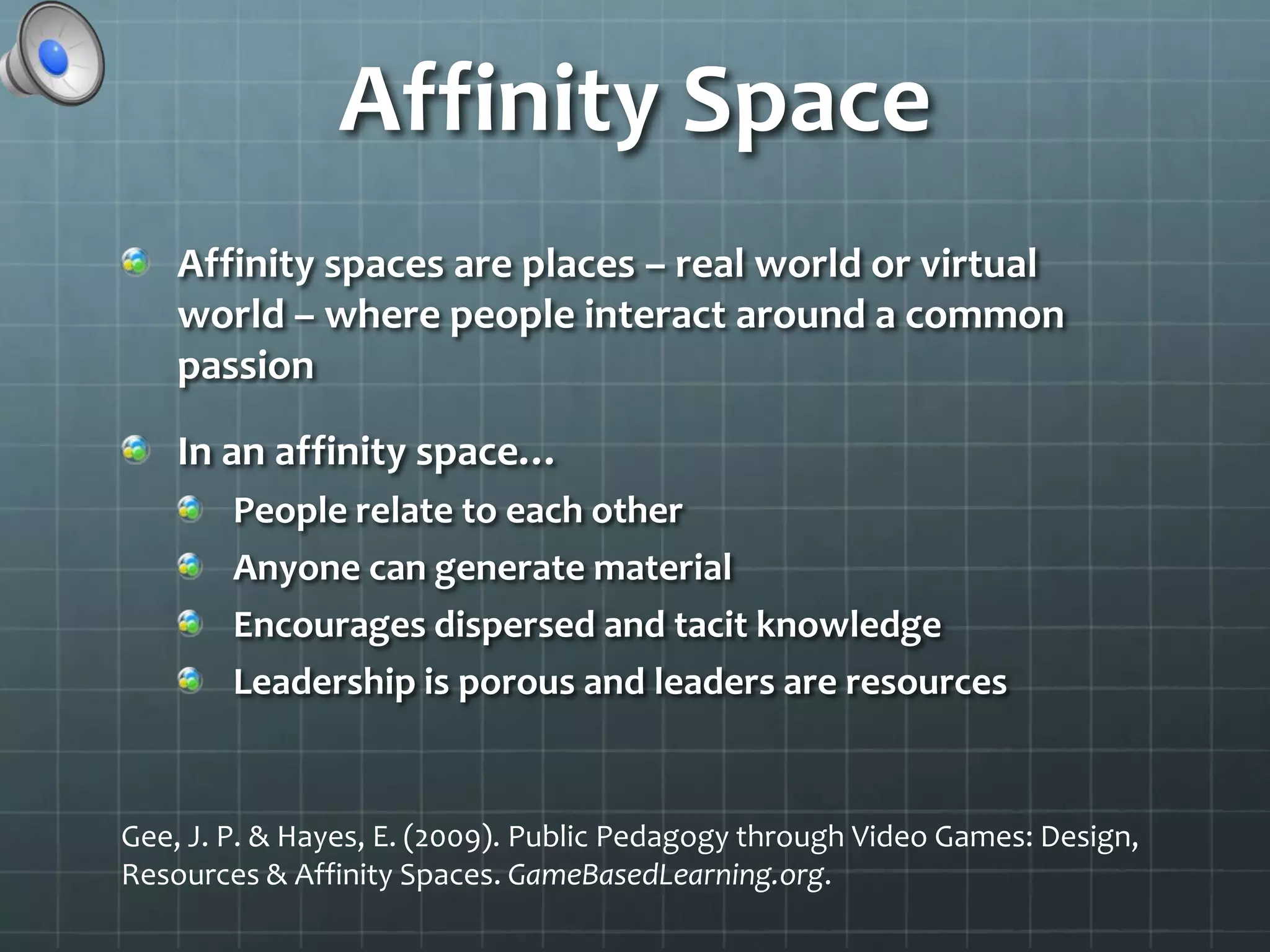 Affinity Space Presentation | PPT