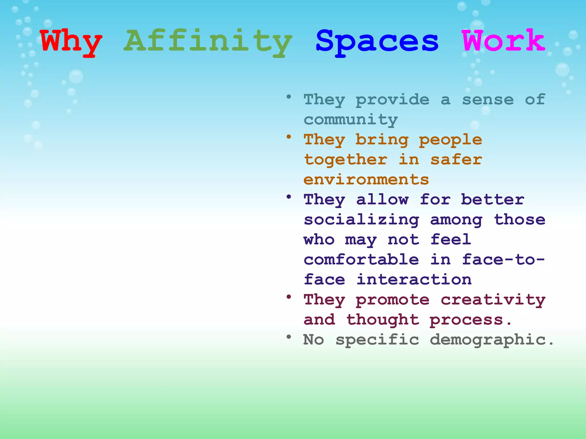 Affinity spaces | PPT