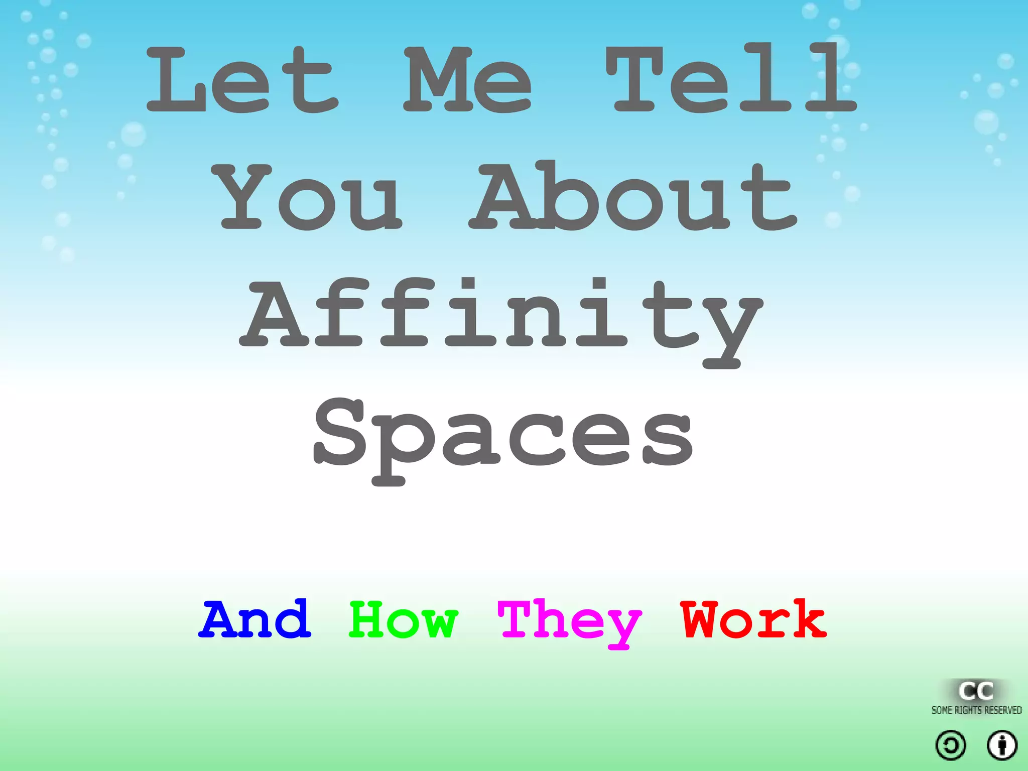 Affinity spaces | PPT