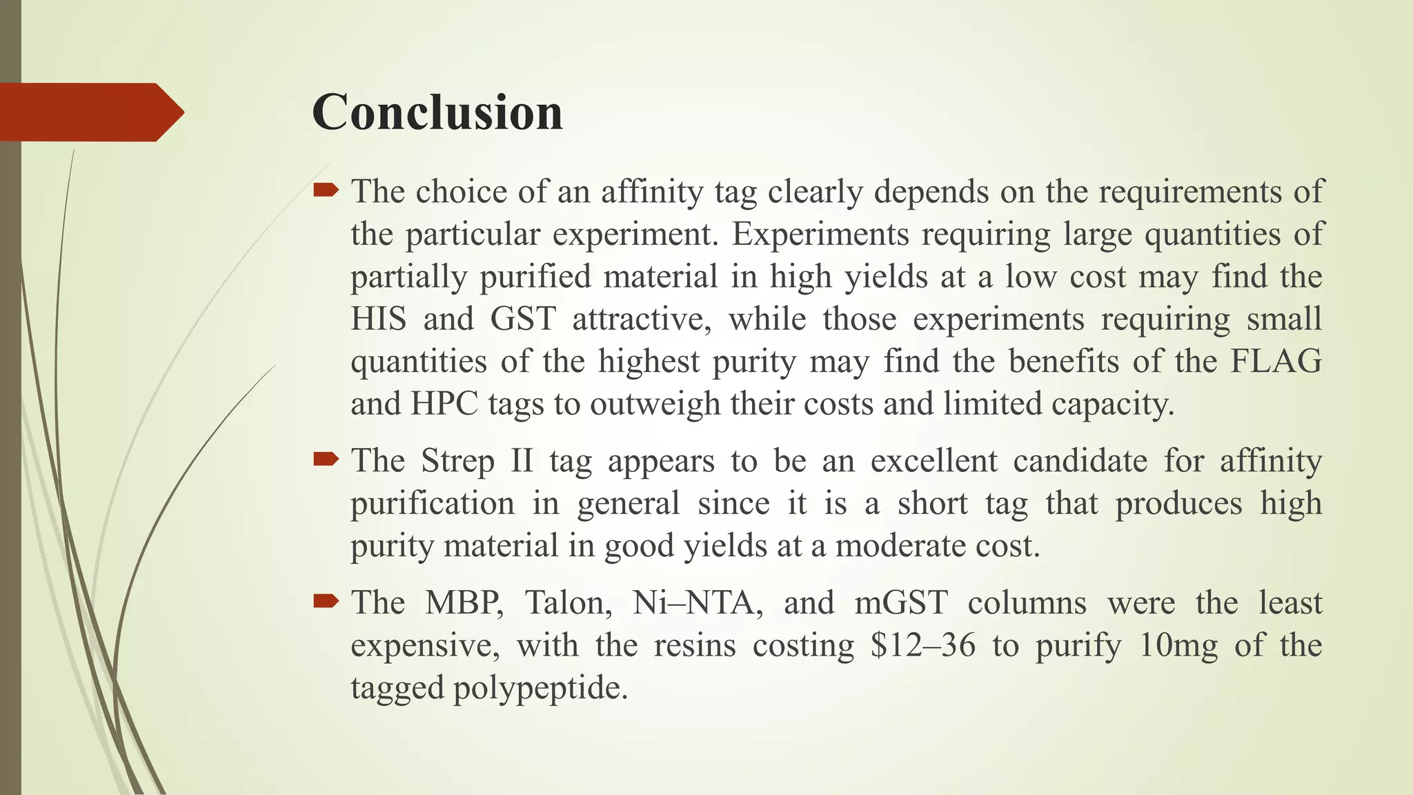 Protein and peptide affinity tags | PPTX | Chemistry | Science