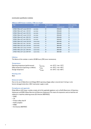 Affinium Led Freezer Technical Leaflet Philips | PDF
