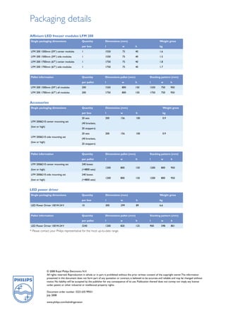 Affinium Led Freezer Technical Leaflet Philips | PDF