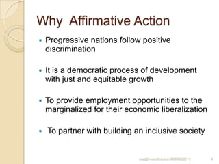 Affirmative action in India | PPTX