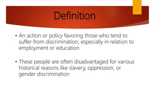 Affirmative action | PPT