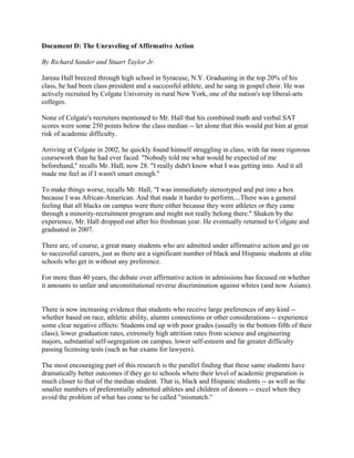 Affirmative action perspectives documents | DOC