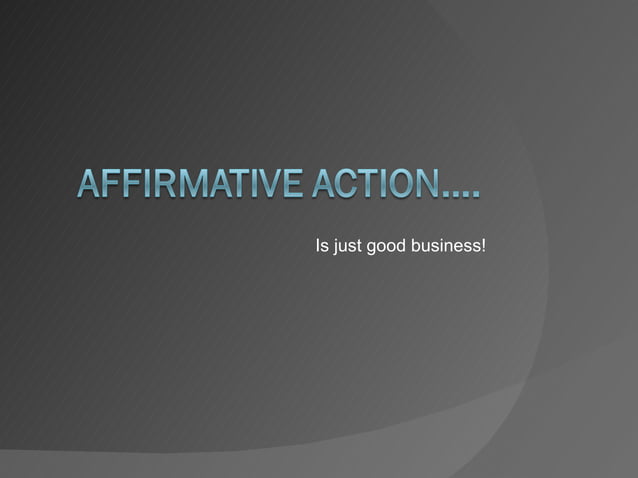 Affirmative Action Presentation | PPT