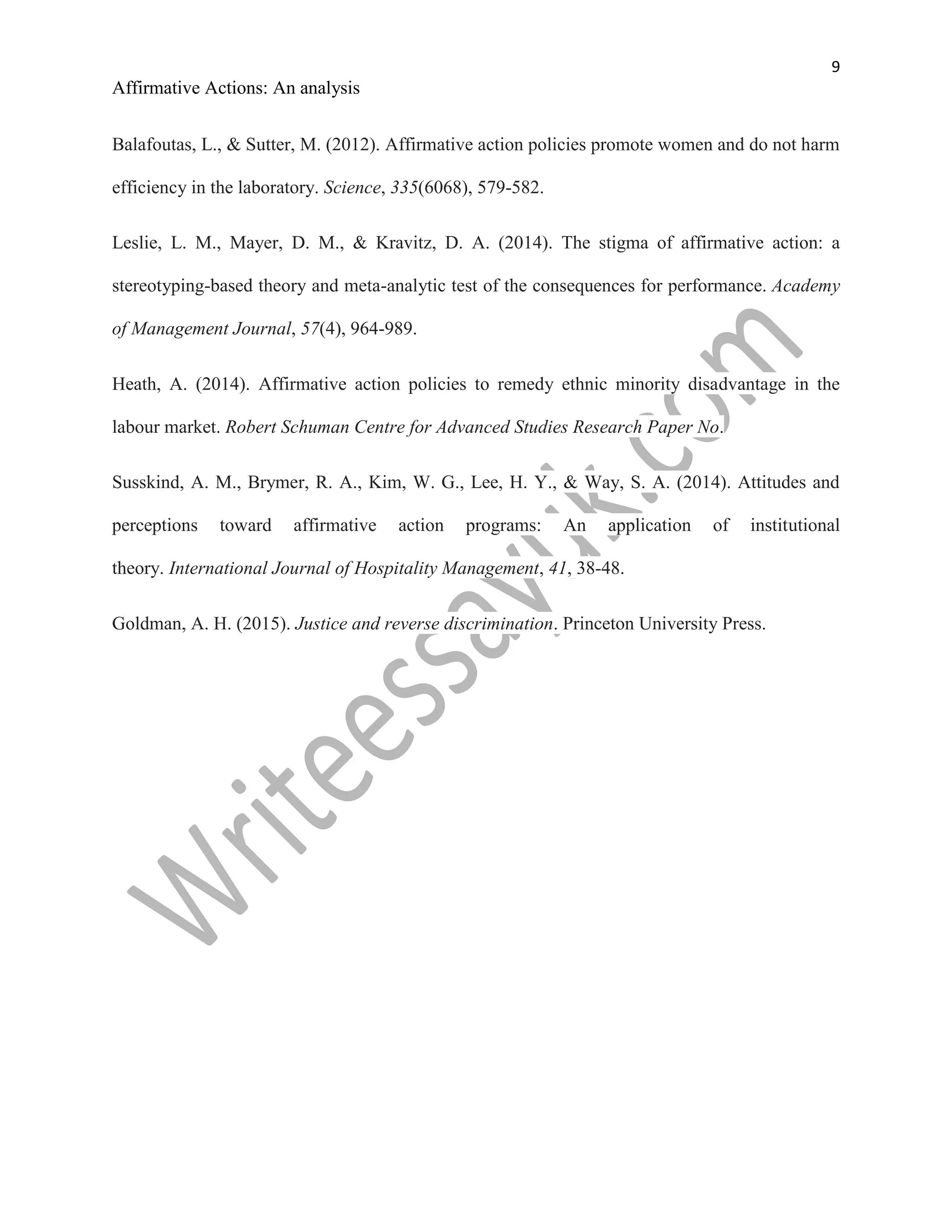 Affirmative actions: an analysis | PDF