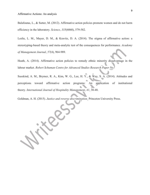 Affirmative actions: an analysis | PDF