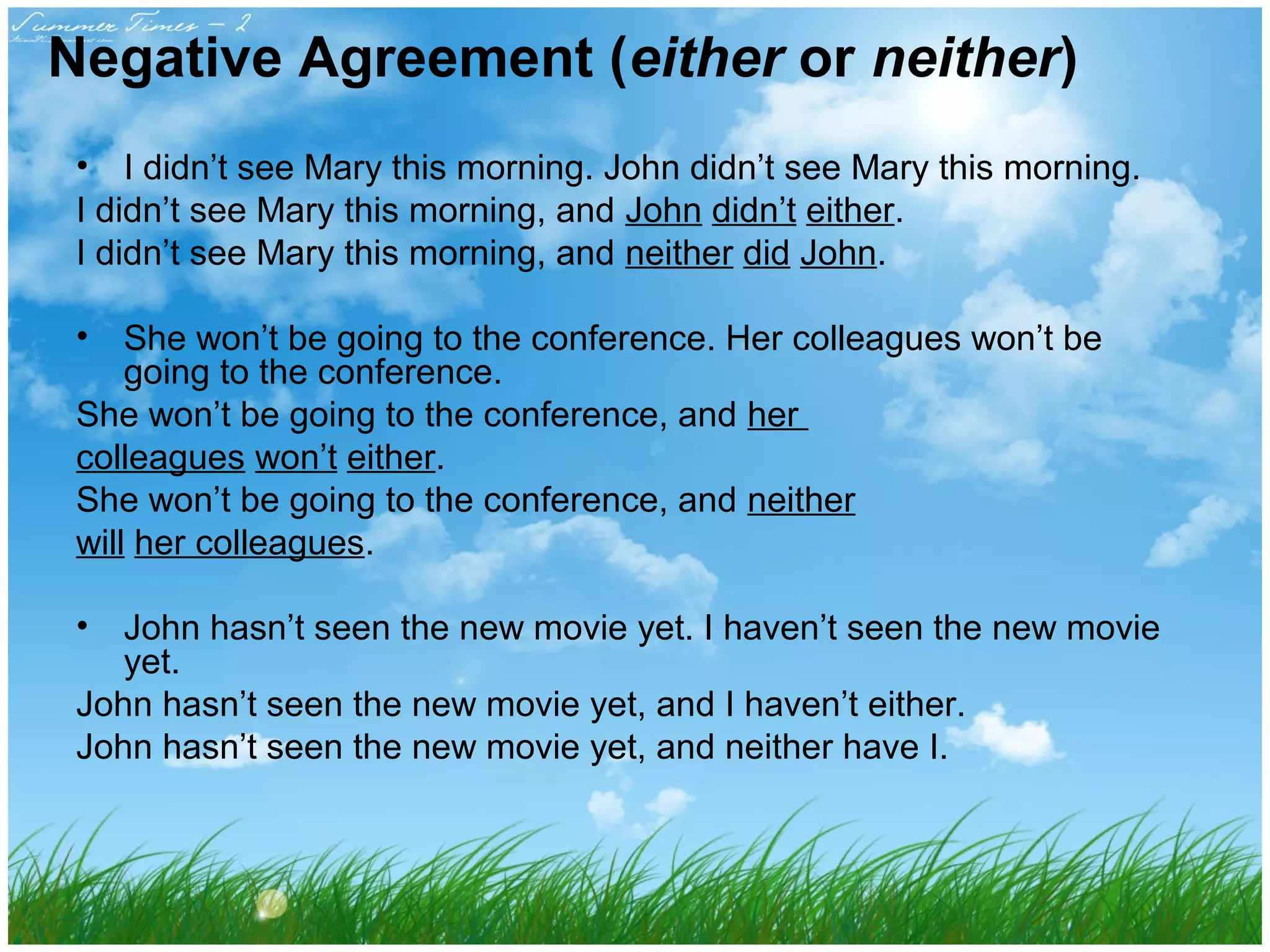 Affirmative agreement | PPT