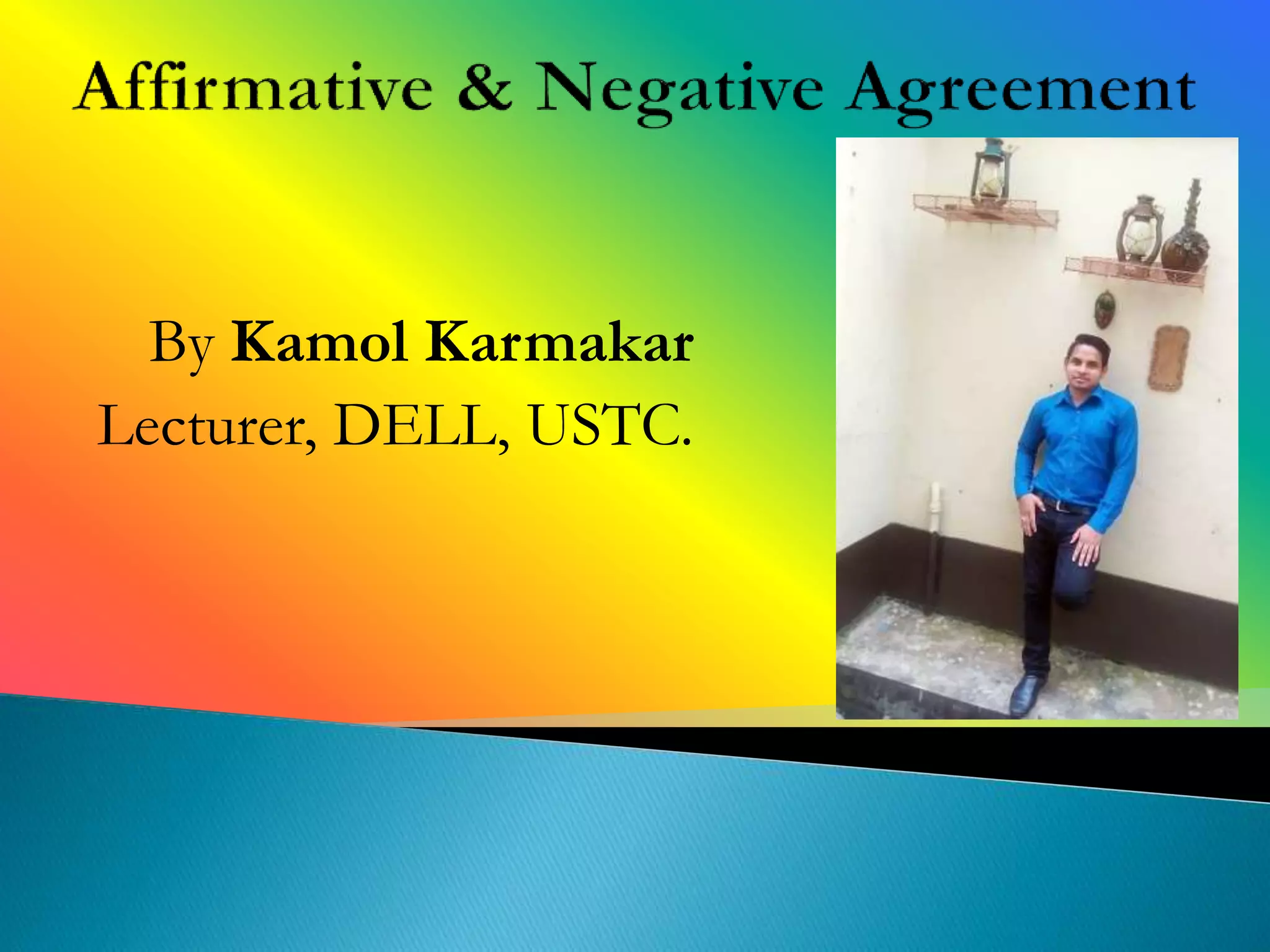 Affirmative and Negative Agreement | PPTX