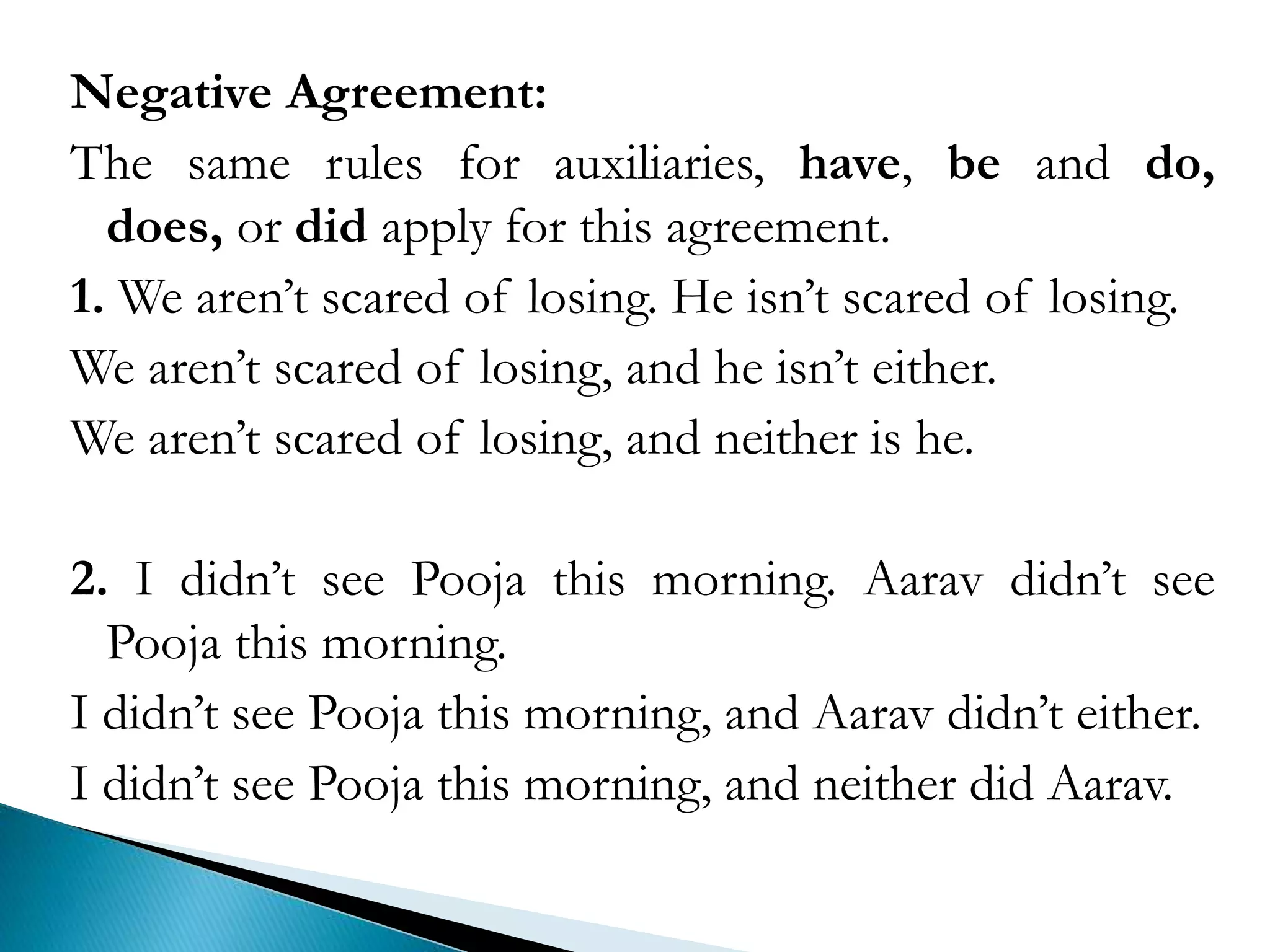 Affirmative and Negative Agreement | PPTX | Law