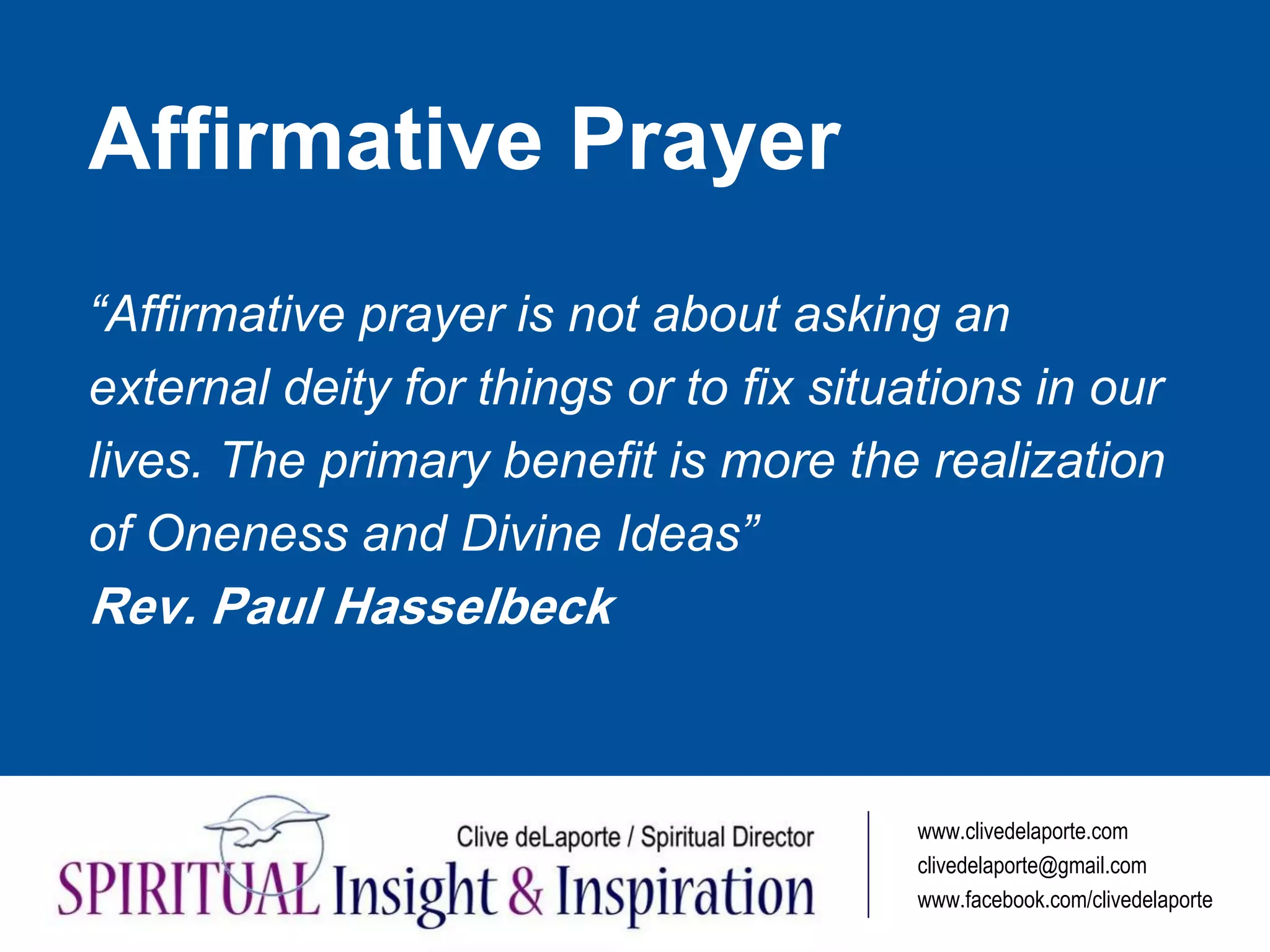 Affirmative Prayer Practice | PPT