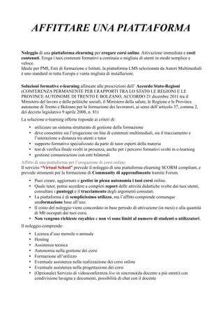 Affittare una piattaforma | PDF