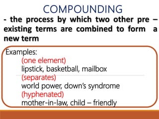 Affixation, compounding, multi - word verbs | PPTX