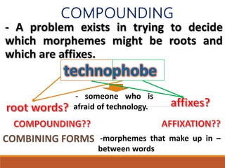 Affixation, compounding, multi - word verbs | PPTX