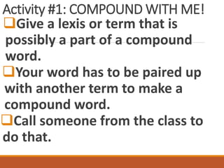 Affixation, compounding, multi - word verbs | PPTX