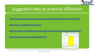 Affixation (lm 1009) Technical English | PPTX