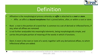 Affixation (lm 1009) Technical English | PPTX