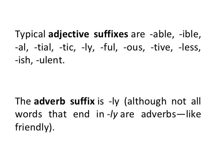 Affixes