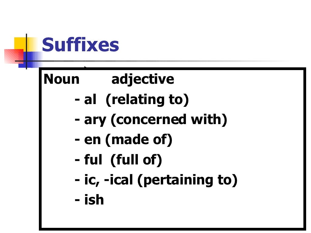 Affixes