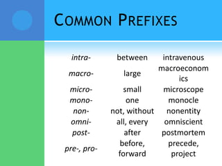 Affixes | PPTX