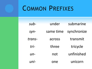 Affixes | PPTX