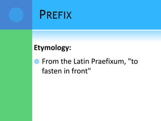 Affixes | PPTX