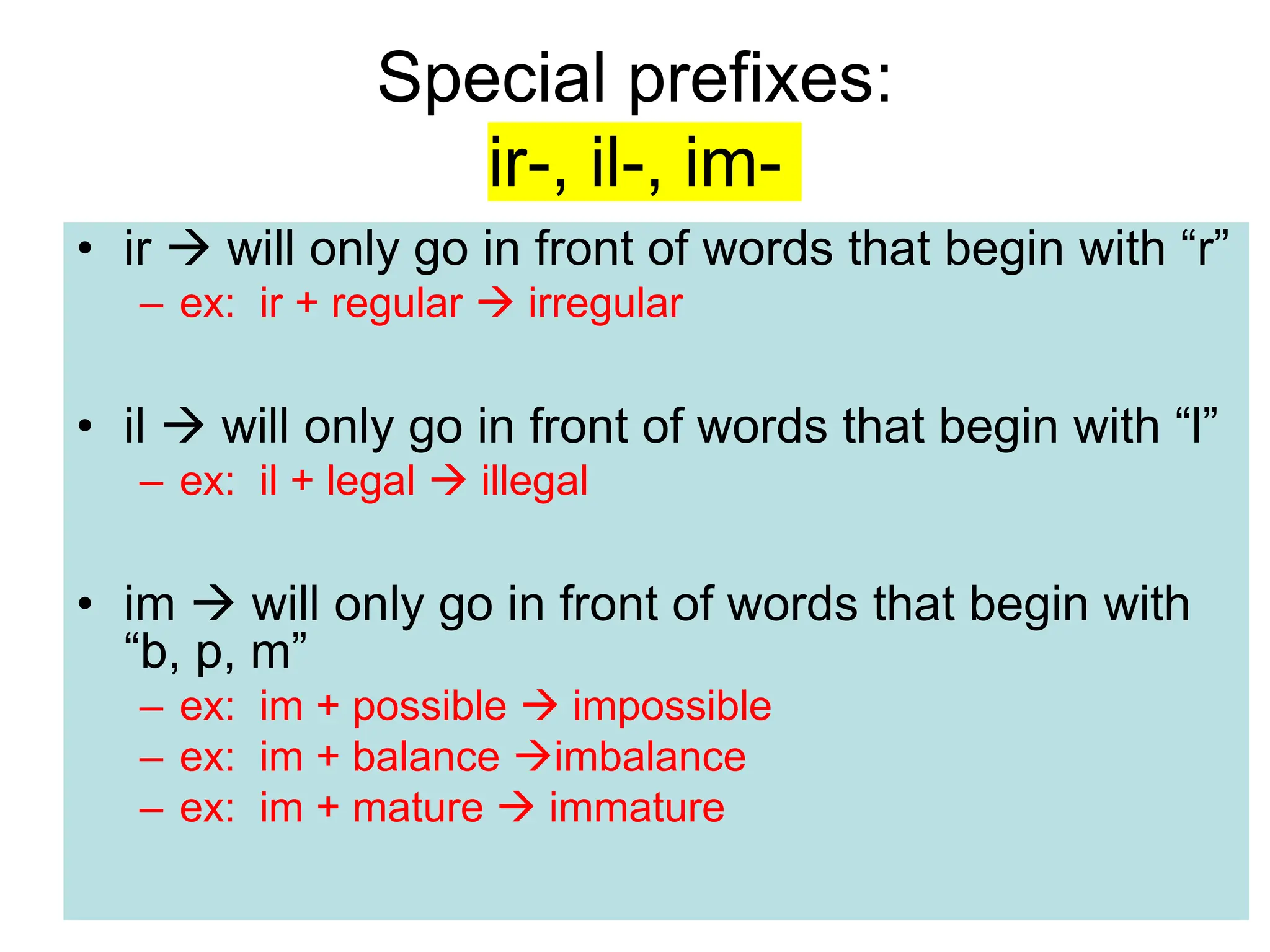 how to create prefixes and suffixes in English | PPT