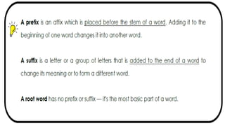 English 8 (Affixes) a powerpoint presentation. | PPTX