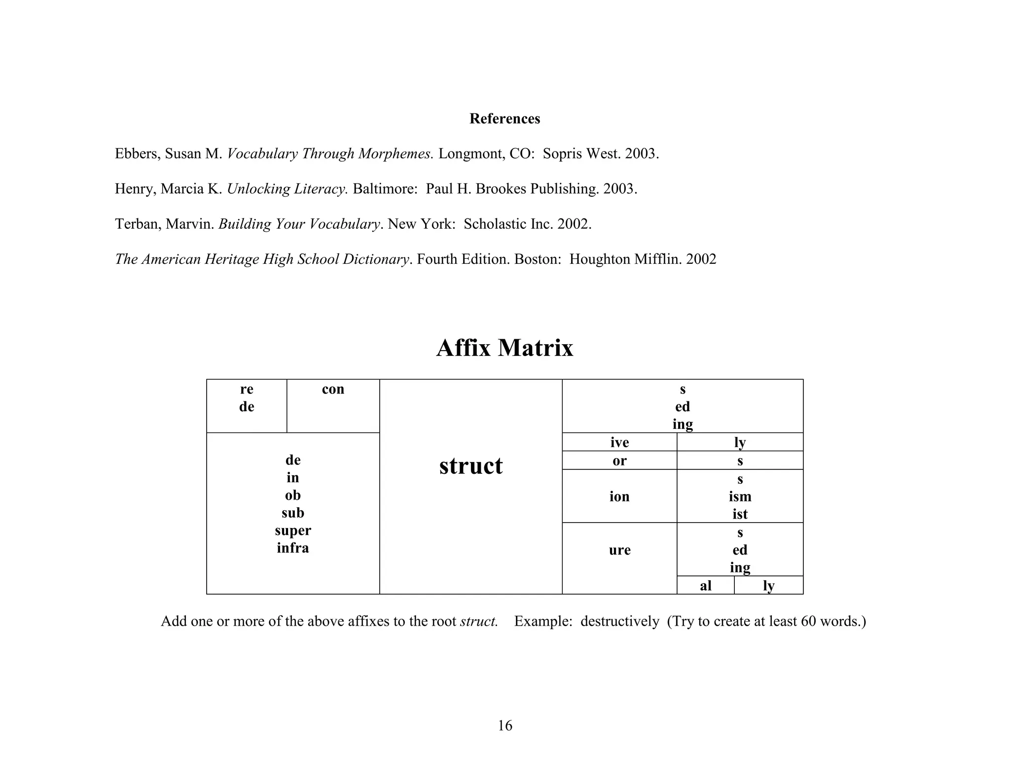 affixes and roots by grade level modules | PDF