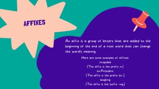 Affixes, suffixes and prefixes1 | PPTX