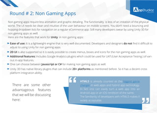 POV | Unity vs HTML5 | Affle Enterprise | PPT