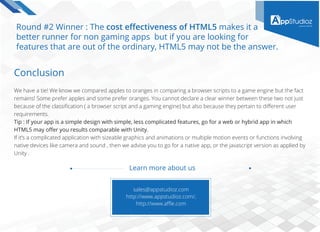 POV | Unity vs HTML5 | Affle Enterprise | PPT